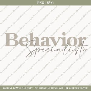 Behavior Specialist SVG & PNG - Etsy