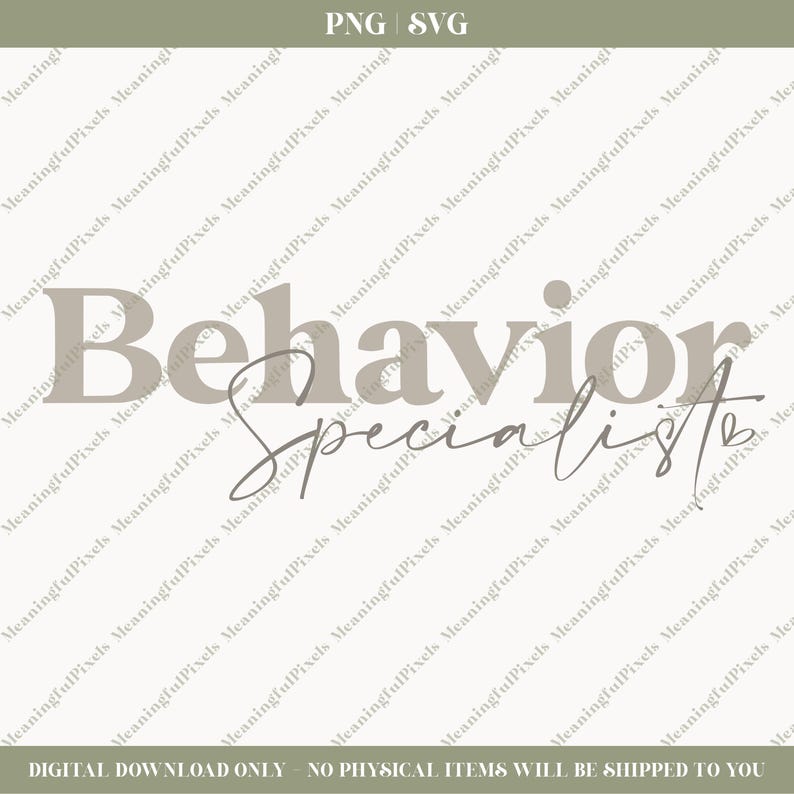 Behavior Specialist SVG & PNG - Etsy