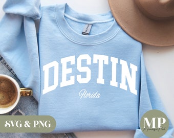 Destin Florida Svg, Png, Jpg, Pdf, Eps, Dxf Beach Svg, Vector, Cricut ...