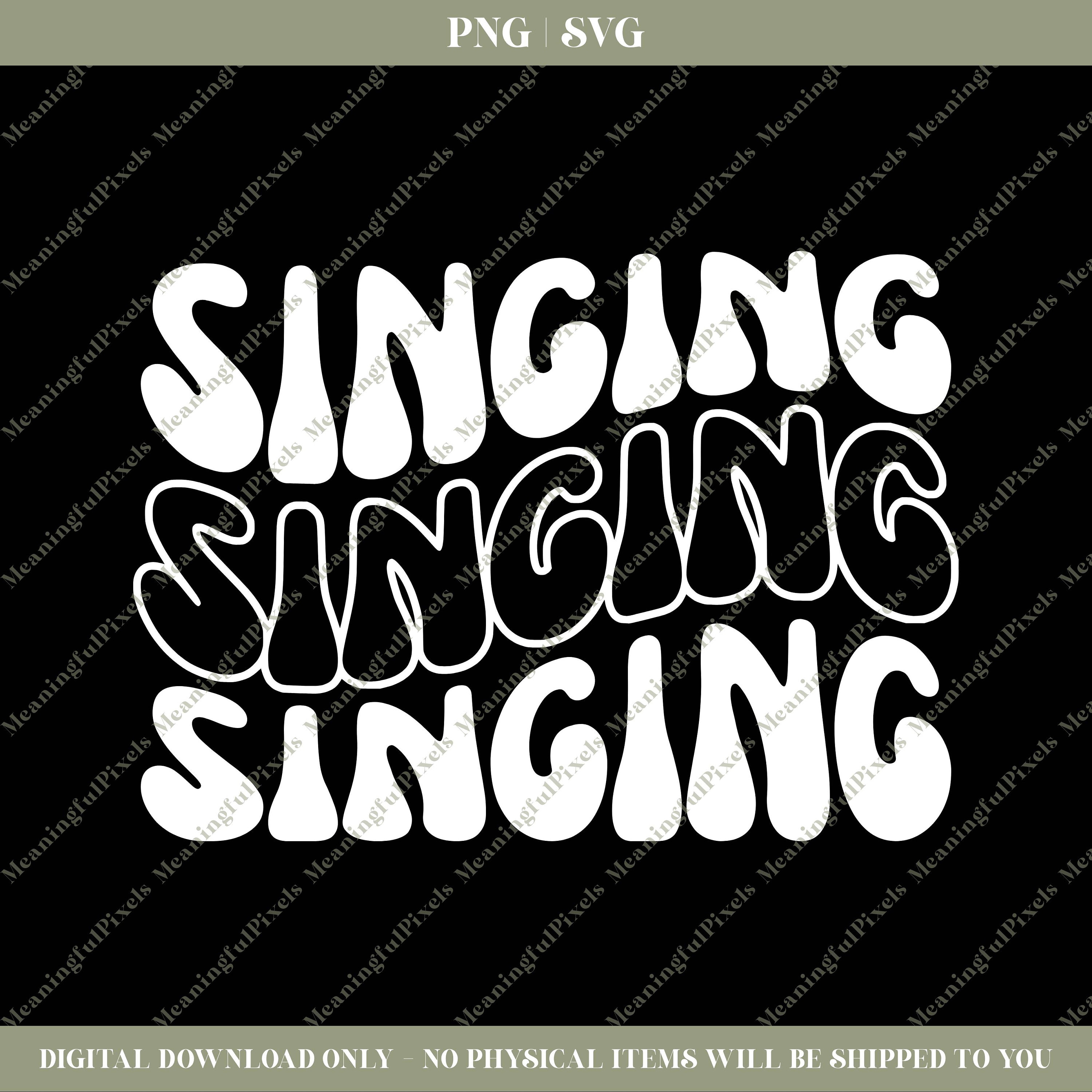 Singing SVG & PNG - Etsy