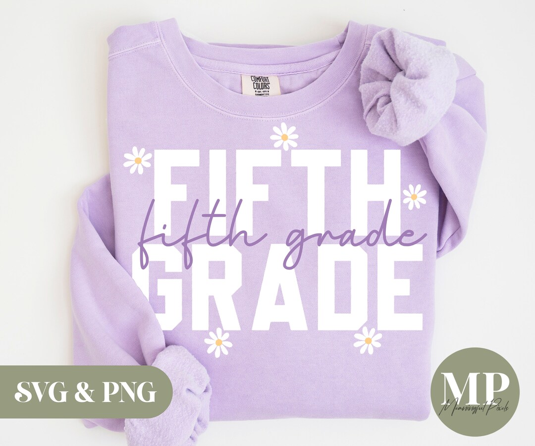Fifth Grade SVG & PNG - Etsy