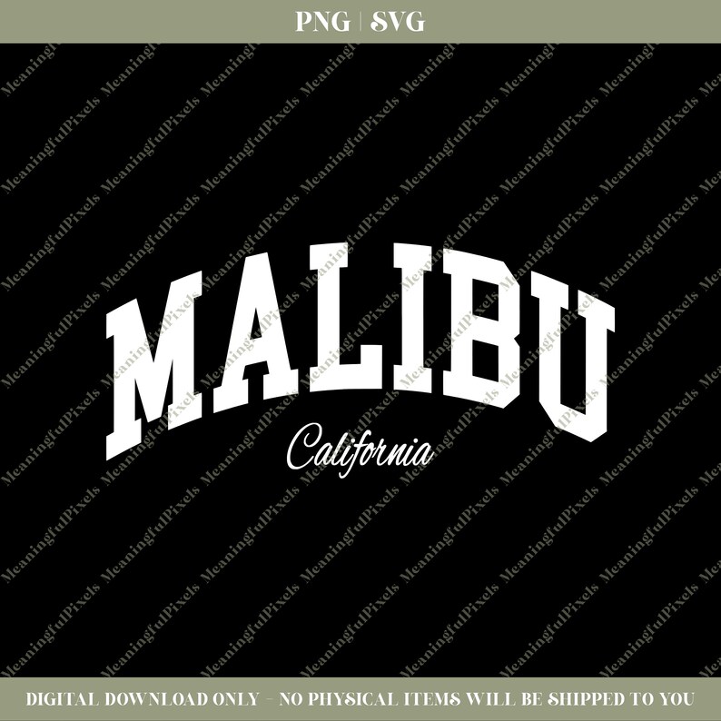 Malibu SVG & PNG - Etsy
