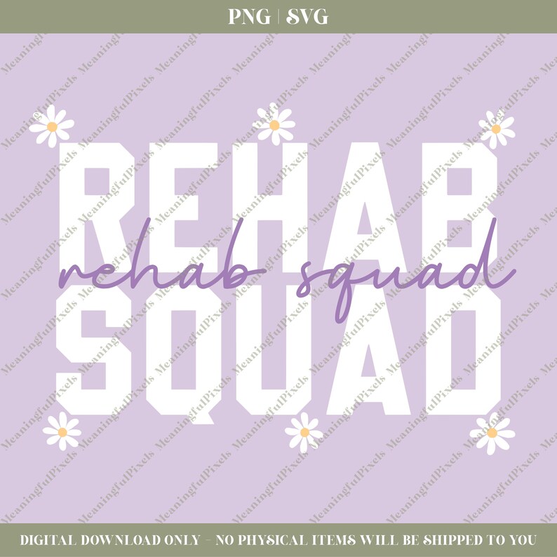 Rehab Squad SVG & PNG - Etsy