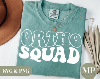 Ortho Squad SVG, Ortho Squad Png, Trendy Wavy Text SVG, Orthopedic ...
