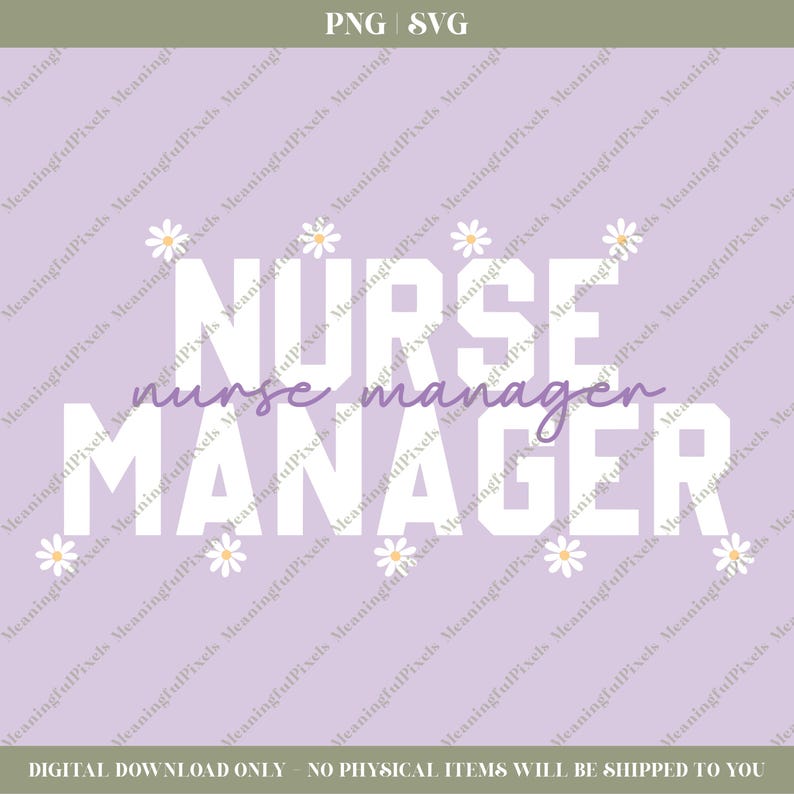 Nurse Manager SVG & PNG - Etsy