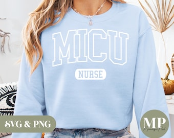 MICU Nurse/medical Intensive Care Unit Nurse: Digital Cut File Design ...