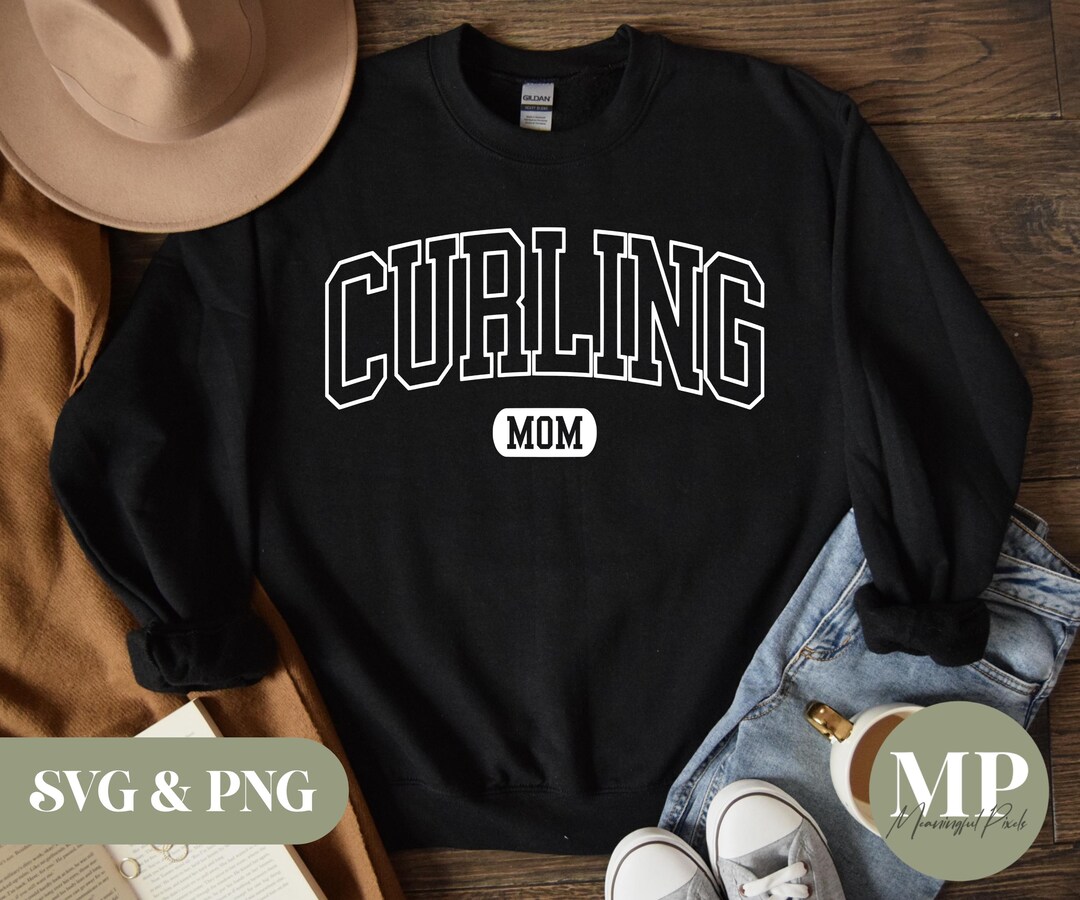 Curling Mom SVG & PNG - Etsy