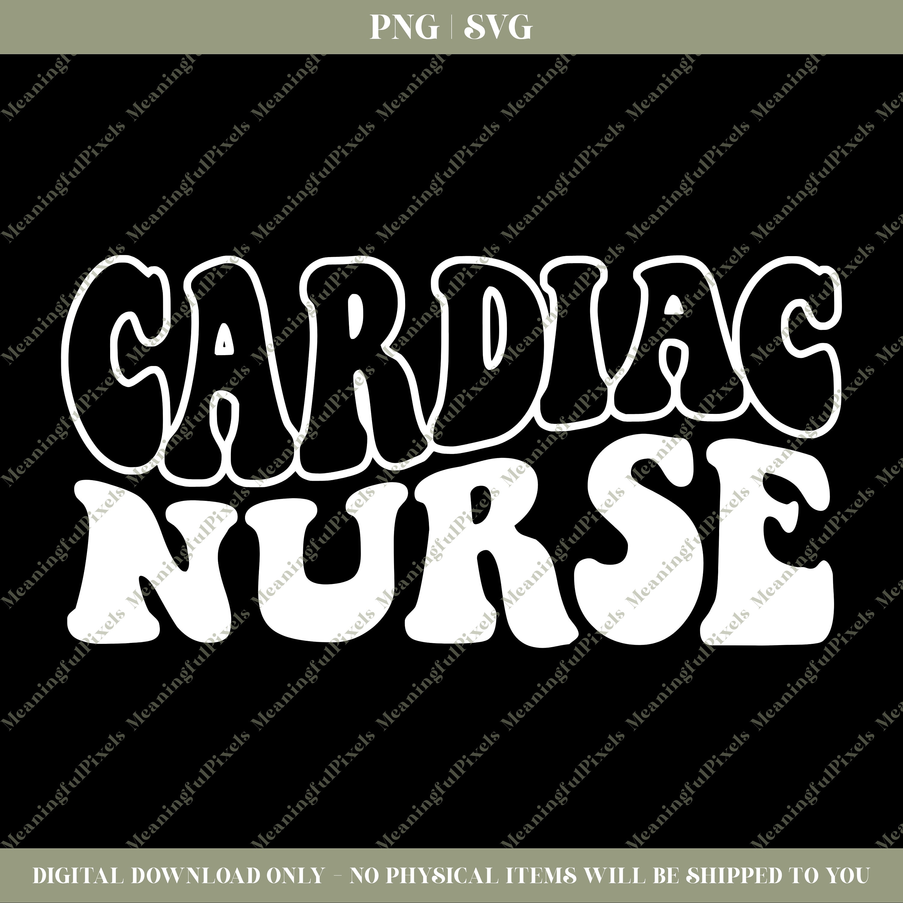 Cardiac Nurse SVG & PNG - Etsy