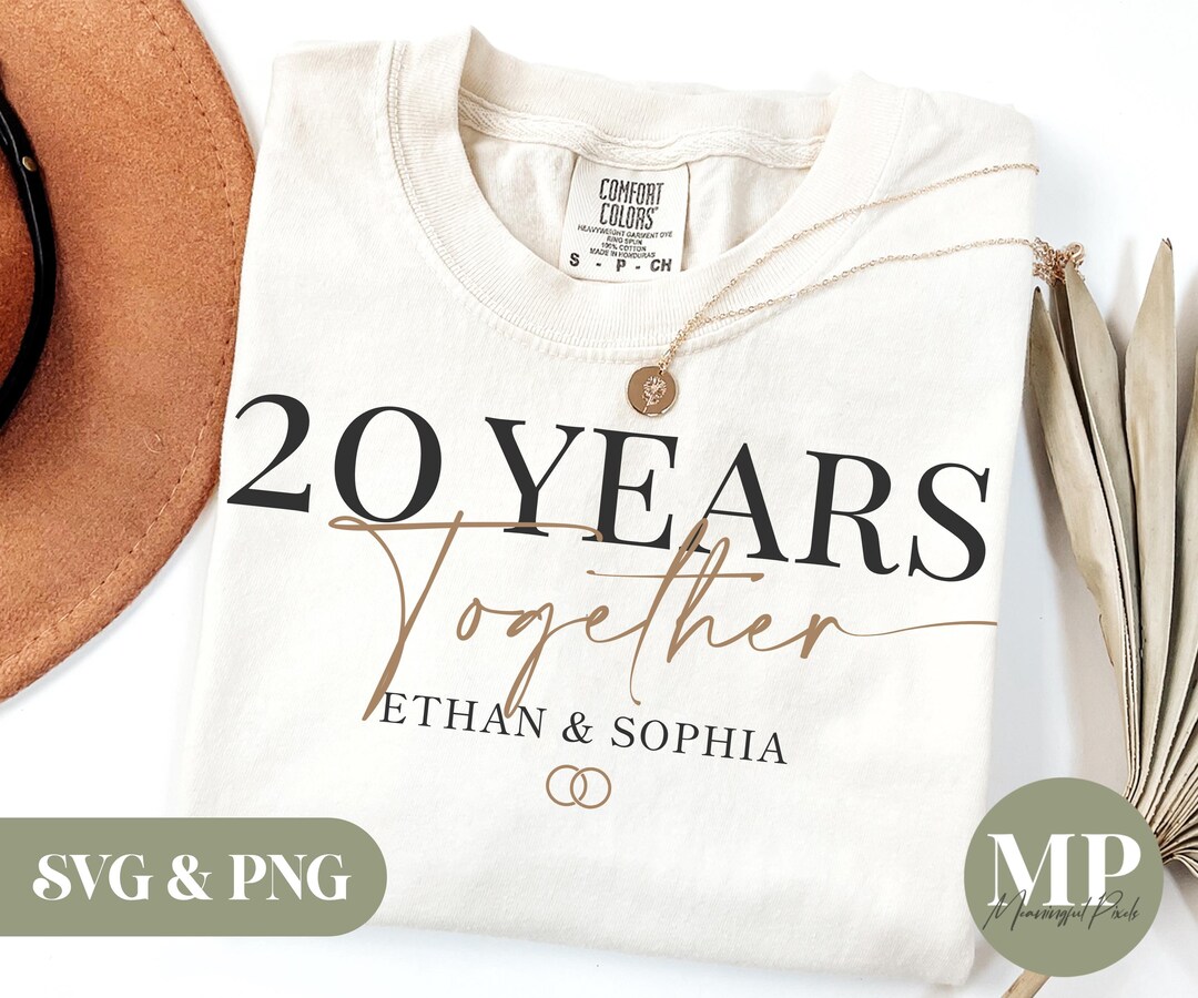 Custom 20th Wedding Anniversary | 20 Years Together SVG & PNG - Etsy