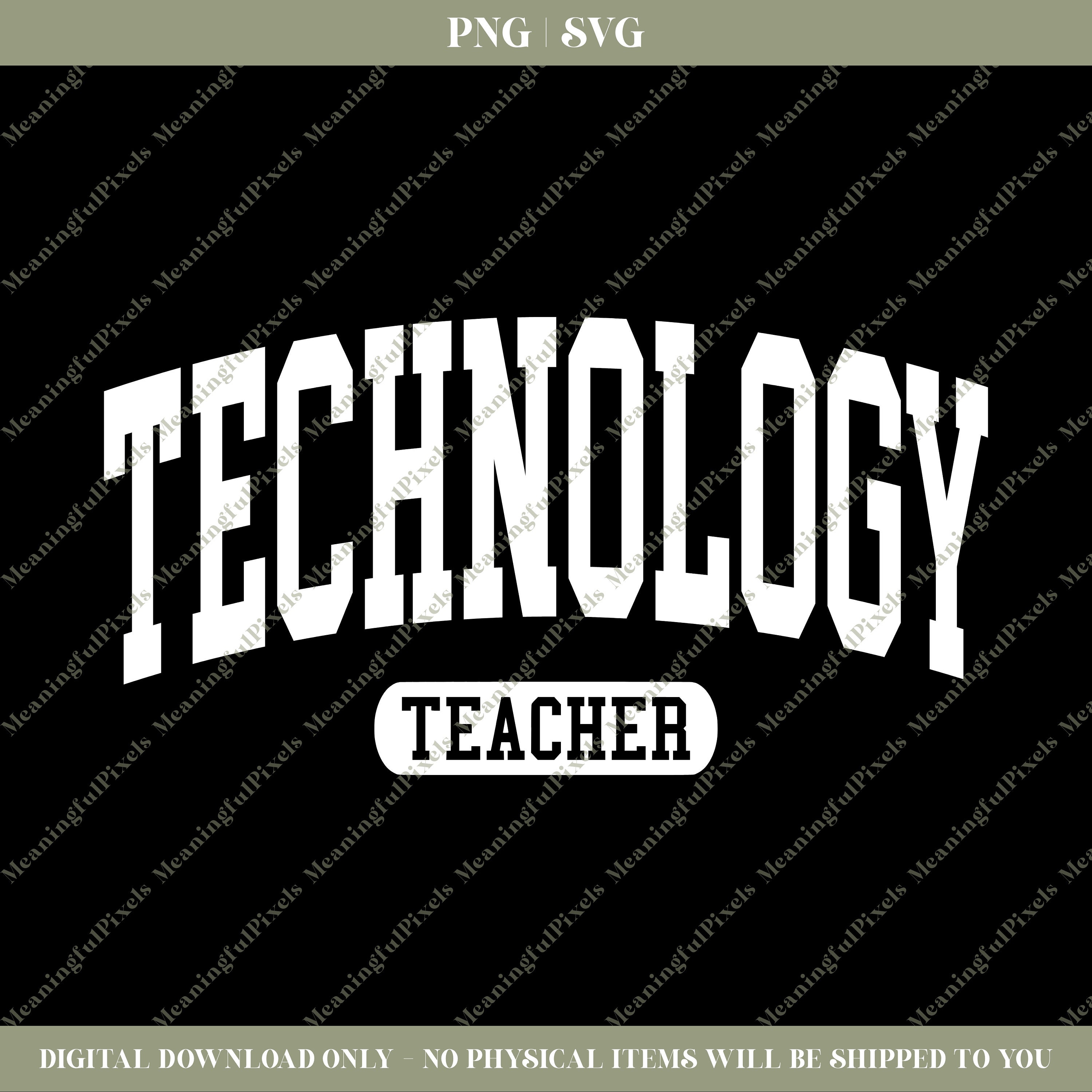 Technology Teacher SVG & PNG - Etsy