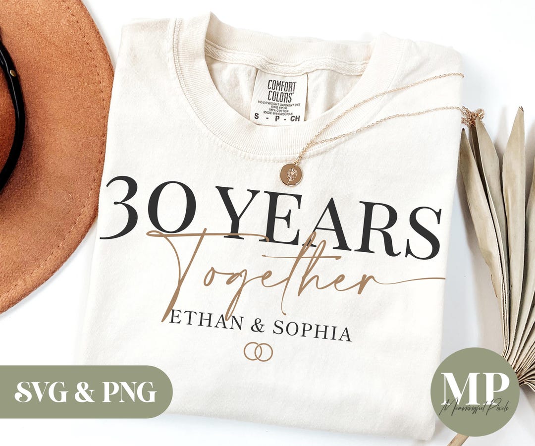 Custom 30th Wedding Anniversary | 30 Years Together SVG & PNG - Etsy