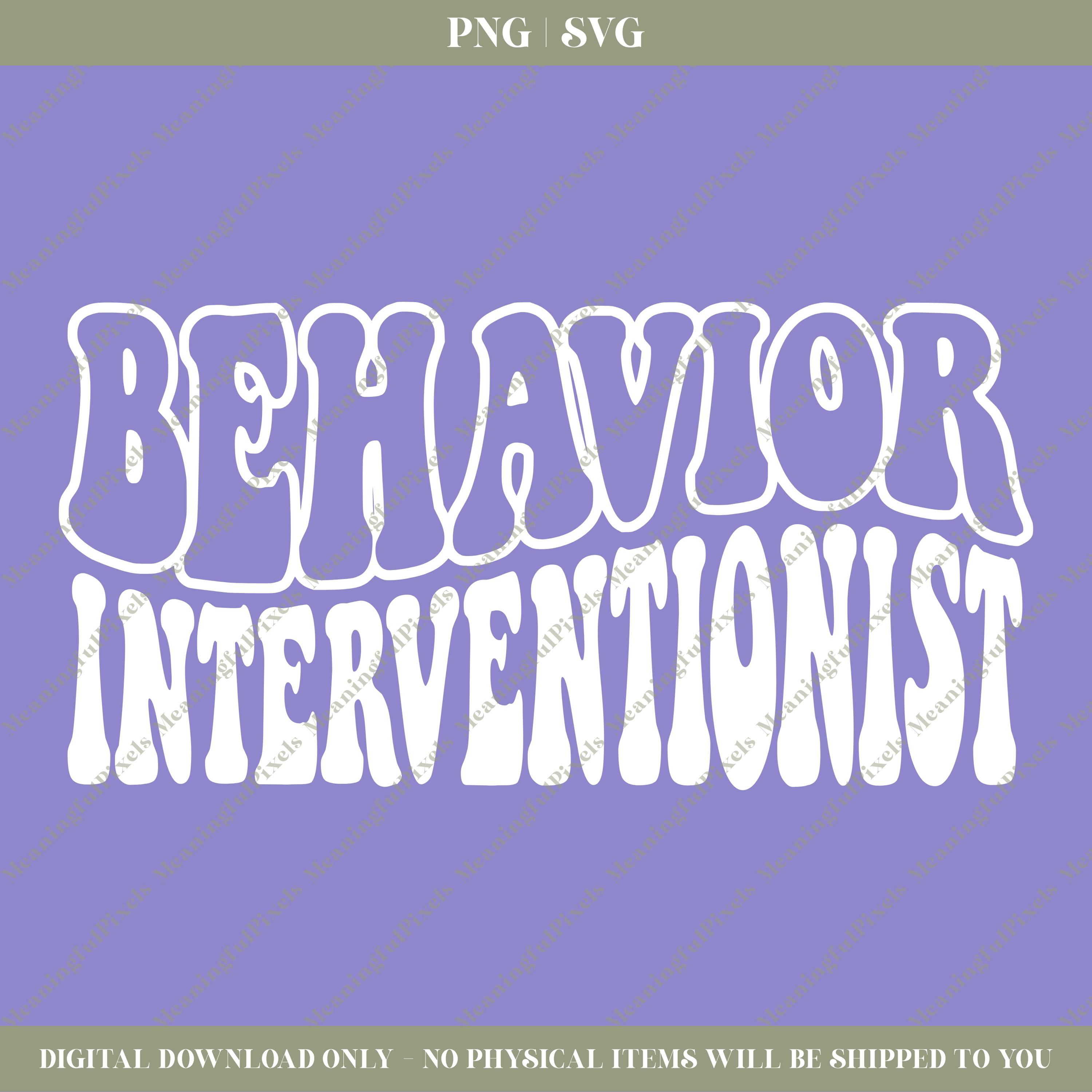 Behavior Interventionist SVG & PNG - Etsy