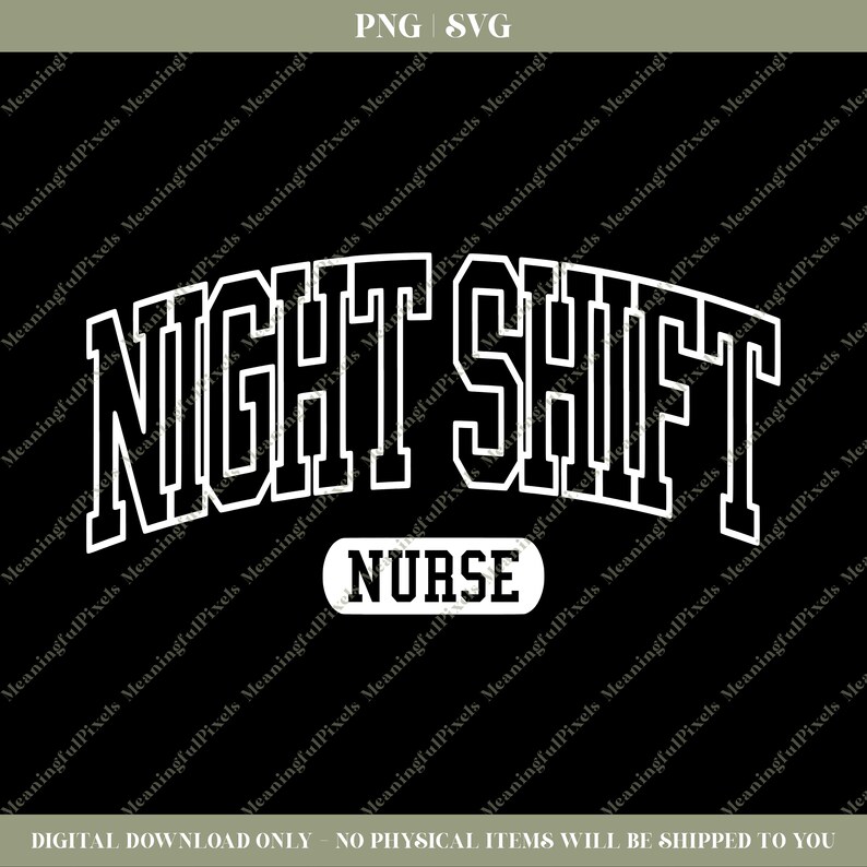Night Shift Night Shift Nurse SVG & PNG - Etsy
