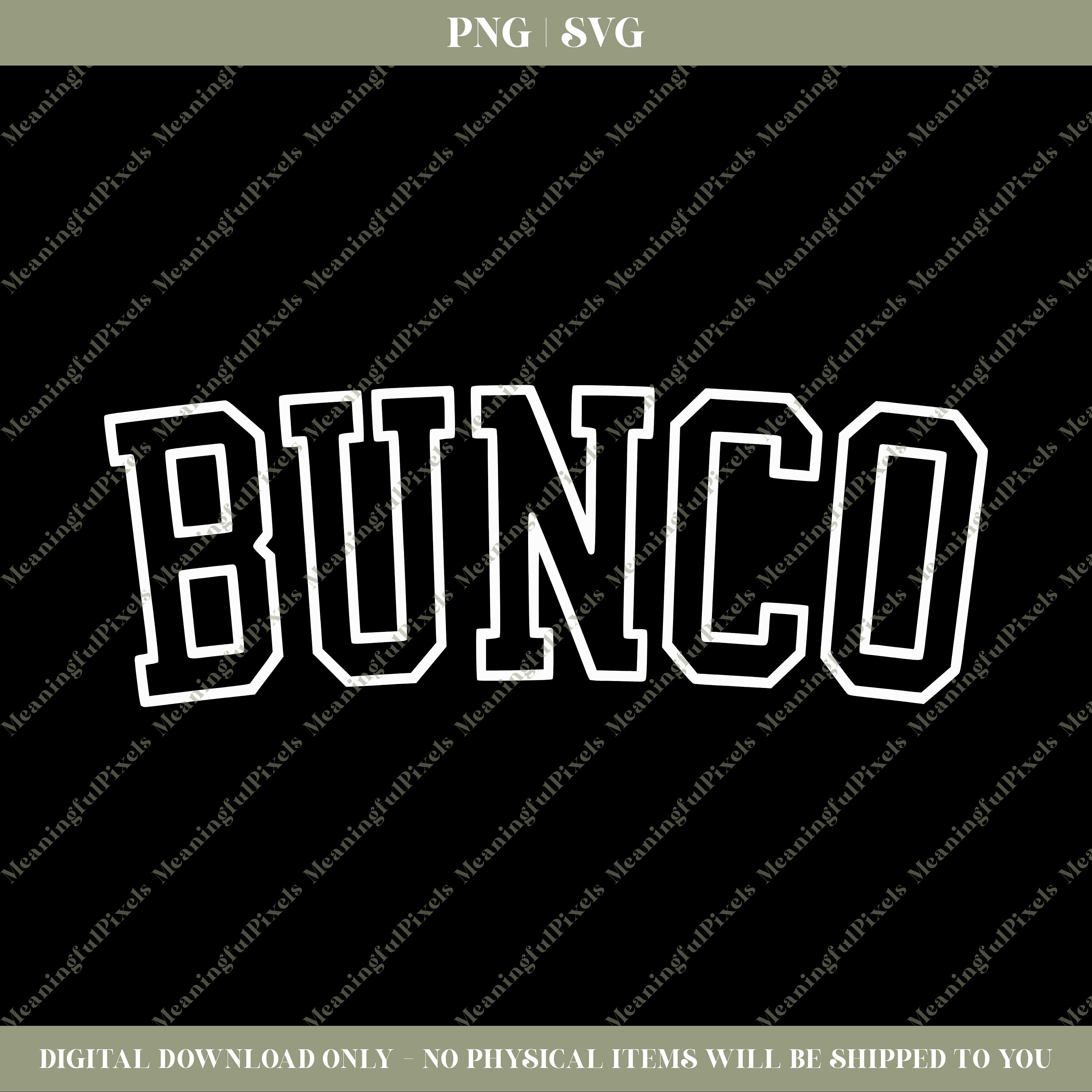 Bunco SVG & PNG - Etsy