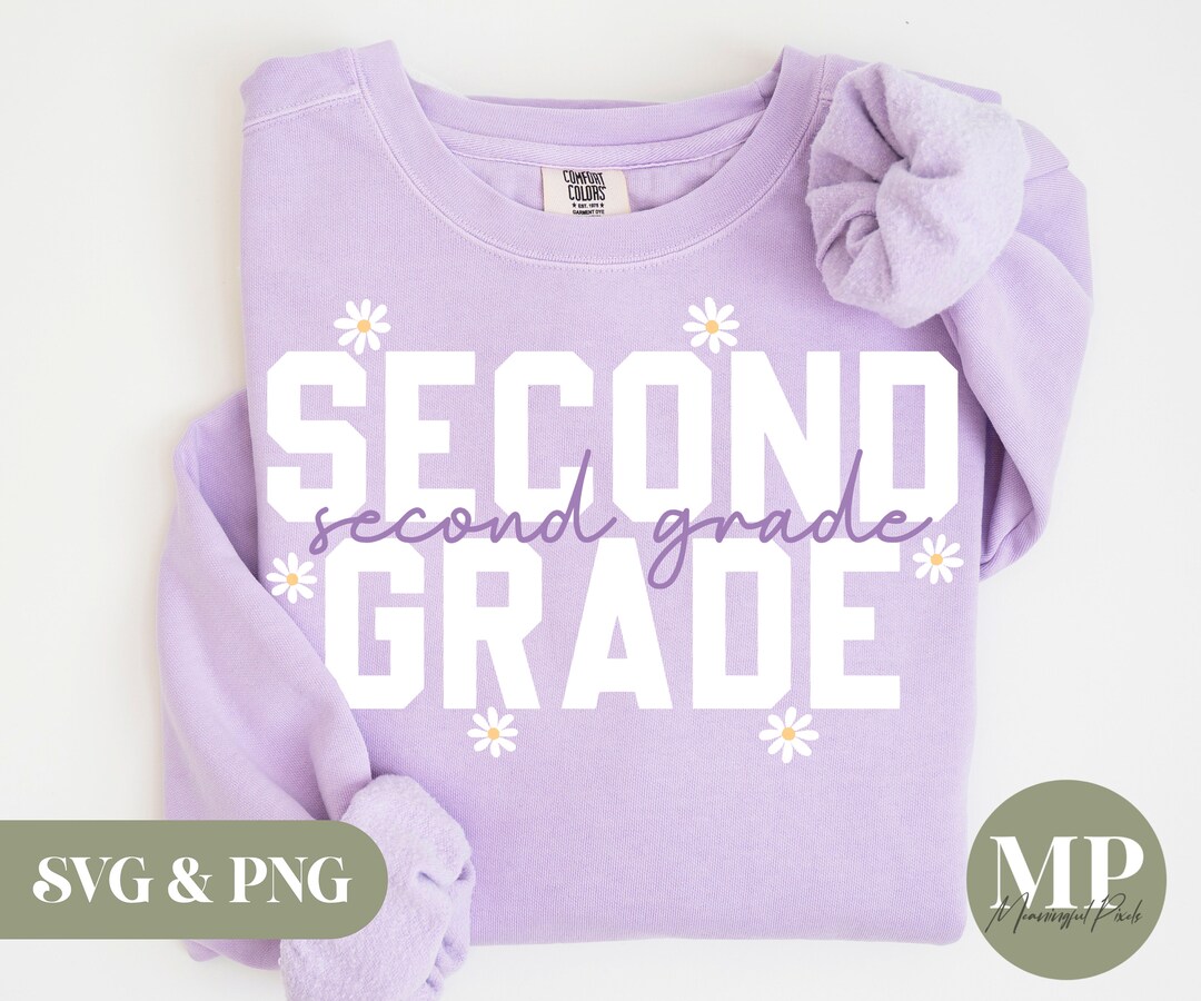 Second Grade SVG & PNG - Etsy