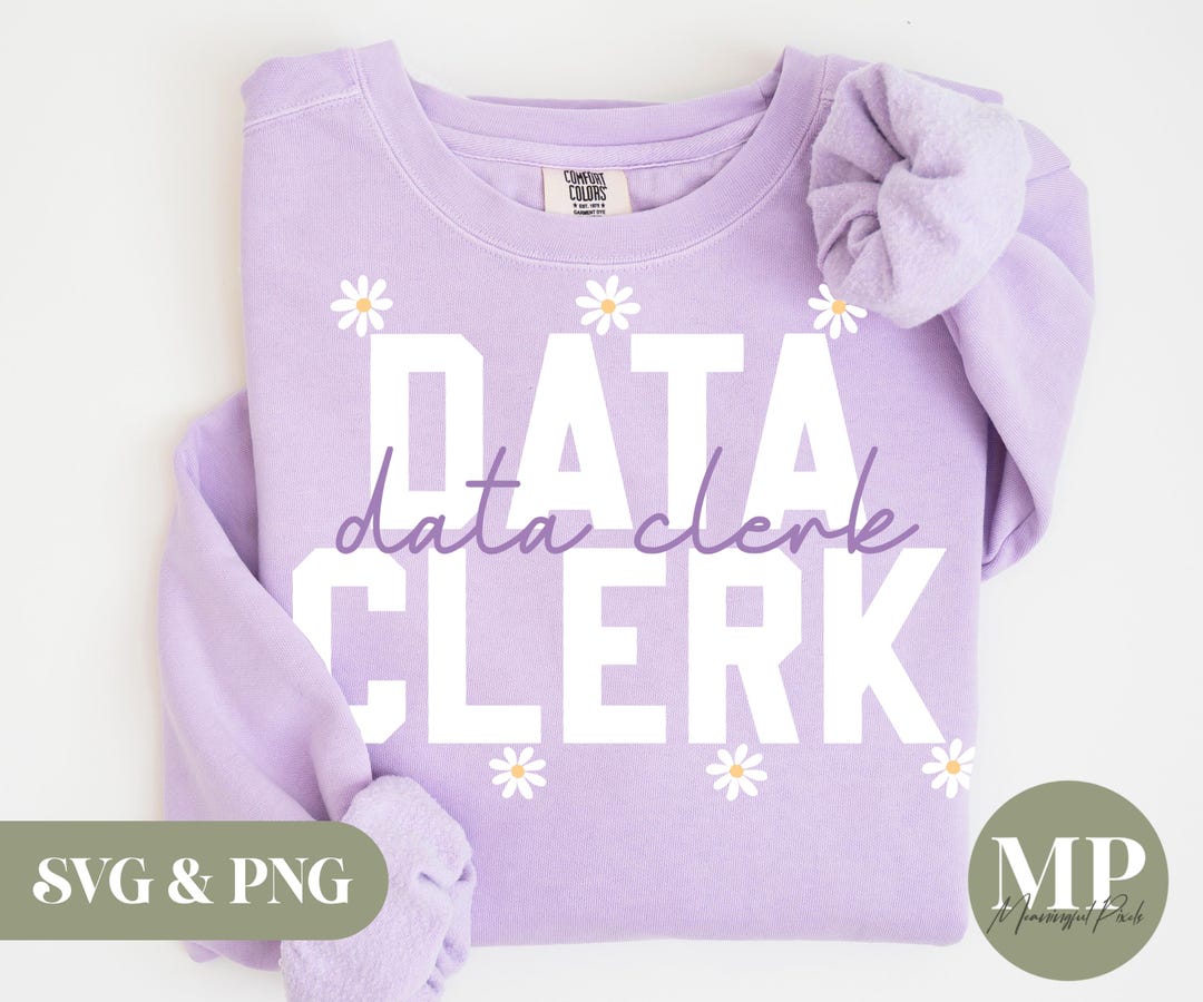 Data Clerk SVG & PNG - Etsy