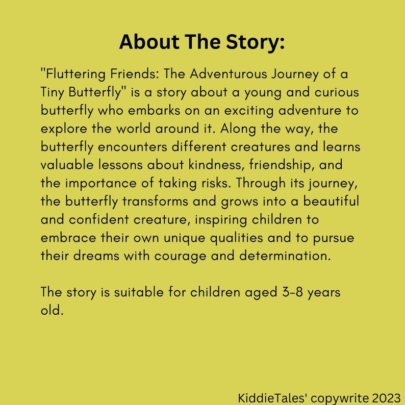 Fluttering Friends: the Adventurous Journey of a Tiny Butterfly ...