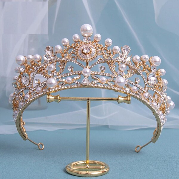 Pearl Tiara - Etsy