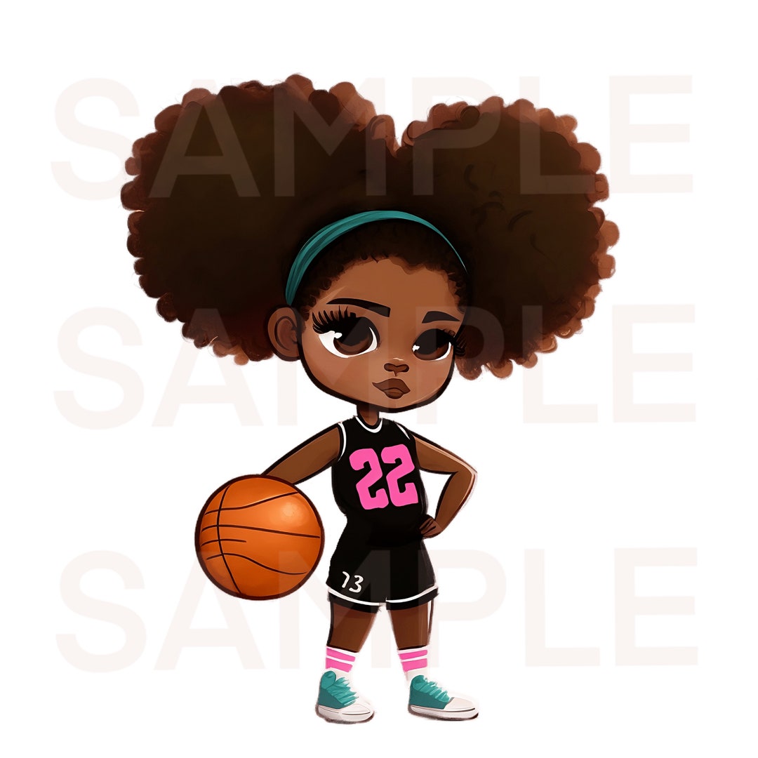 Black Woman Basketball Png, Black Girl Basketball Png, African American ...