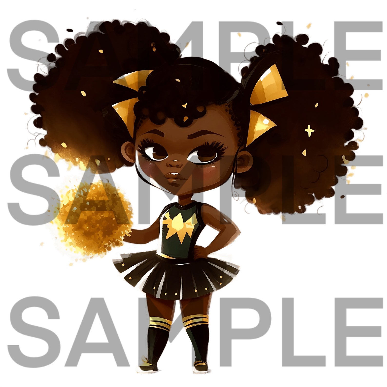 Black Cheerleader Girl Png, Black Girl Clipart Download, African ...