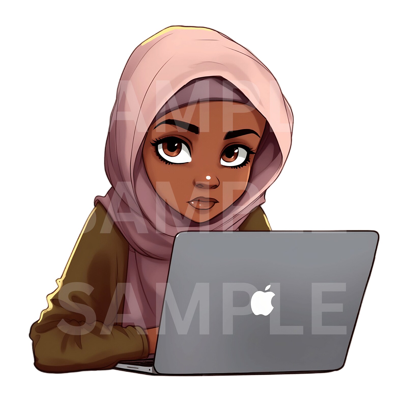 Hijab Student Clipart, Black Woman Clipart, Hijab Girl Png, Muslim Girl ...