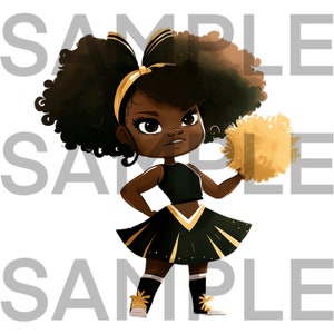 Afro American Cheerleader, Black Cheerleader Png, Cheerleader ...