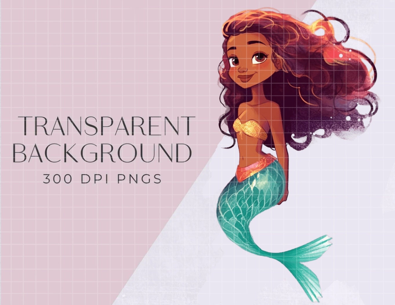 Black Mermaid Clipart, Mermaid Clip Art, Black Mermaid Png, Mermaid Png ...