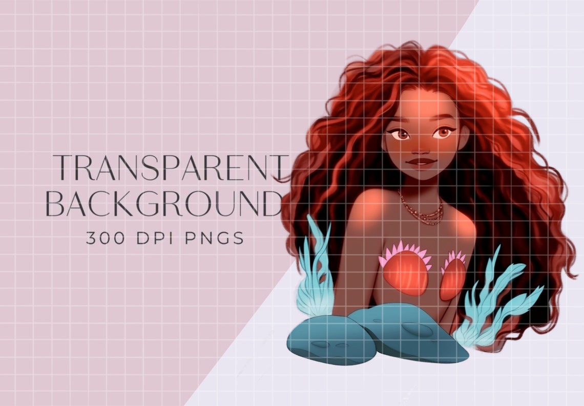 Black Mermaid Clipart, Black Mermaid Png, Little Mermaid Black, African ...