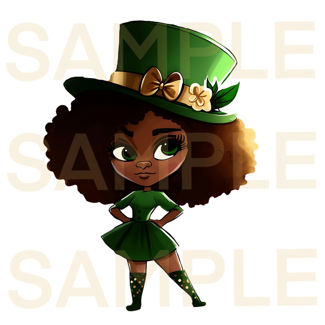 Black St Patricks Day Png, Black Woman Png, St Patricks Sublimation ...