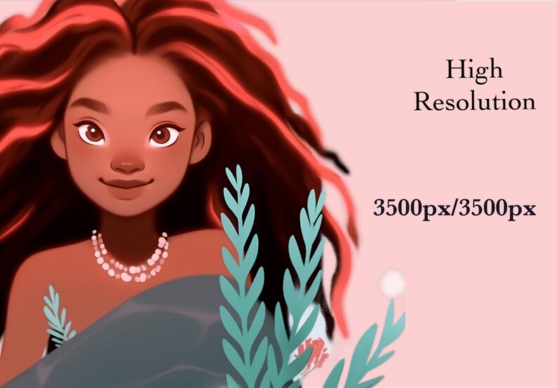 Black Mermaid Clipart, Black Mermaid Png, Little Mermaid Black, African ...