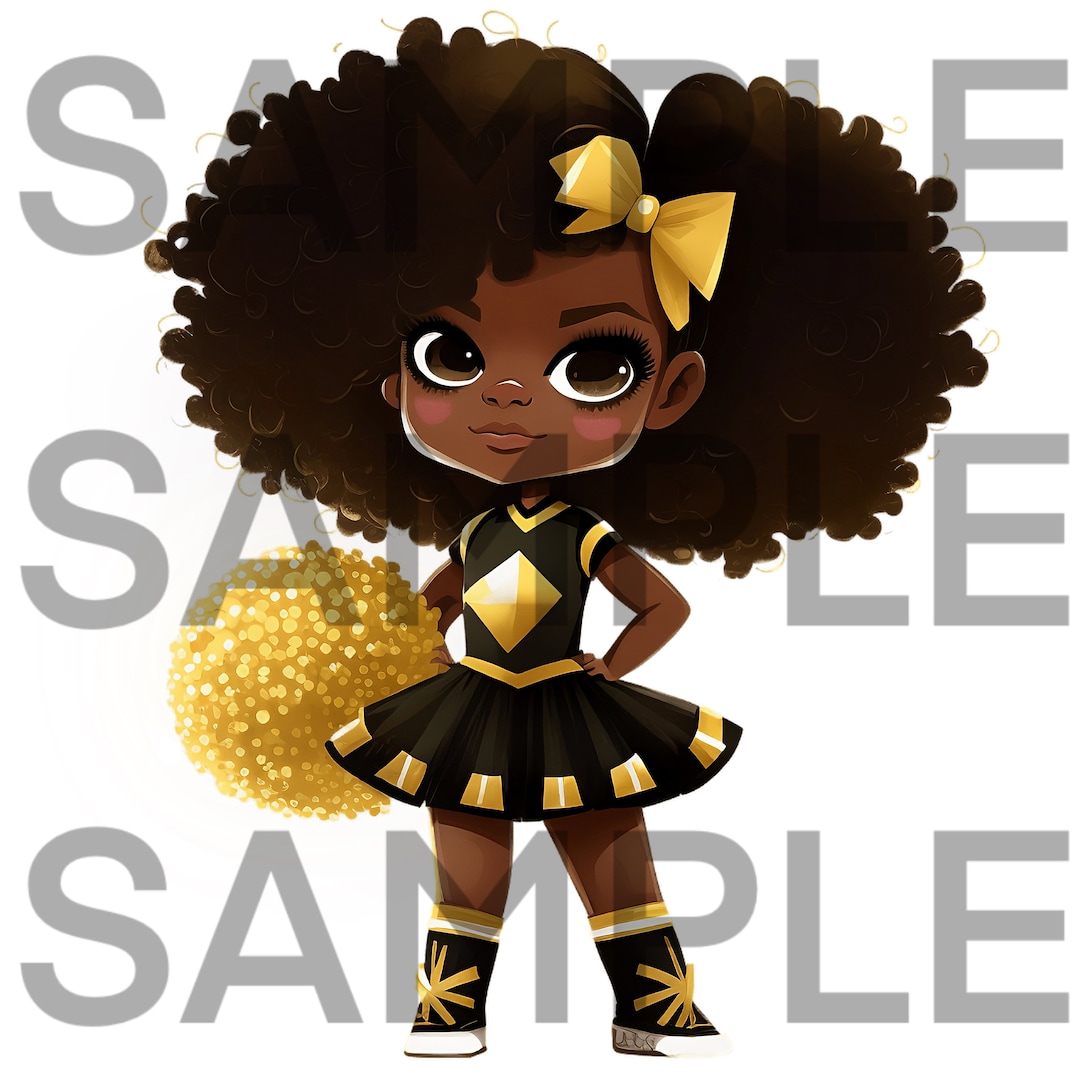 Black Cheerleader Png, Black Girl Clipart, Cheerleader Clipart Download ...