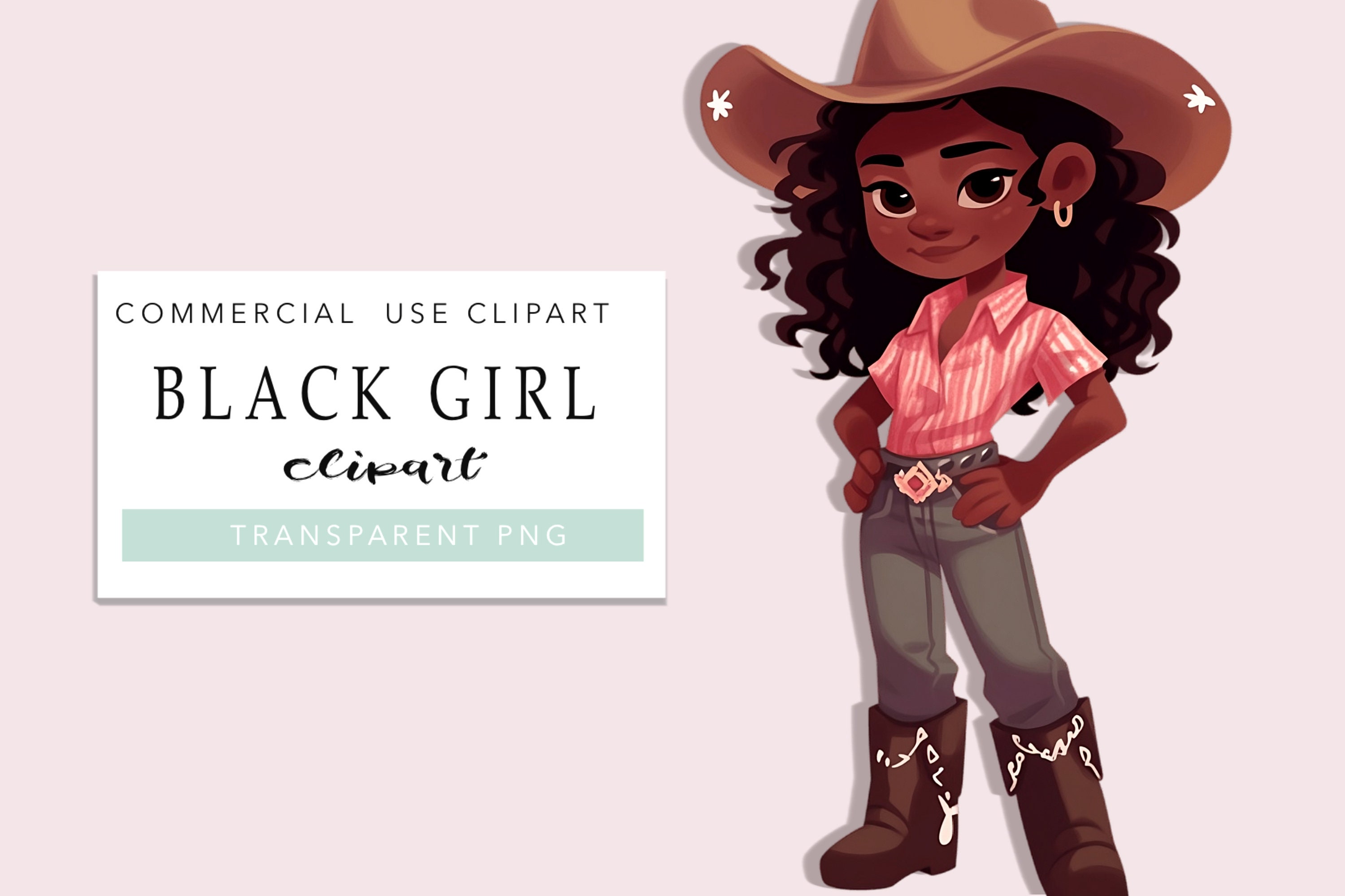 Black Cowgirl PNG, African American Cowgirl PNG, Cowgirl Png, Girl With ...