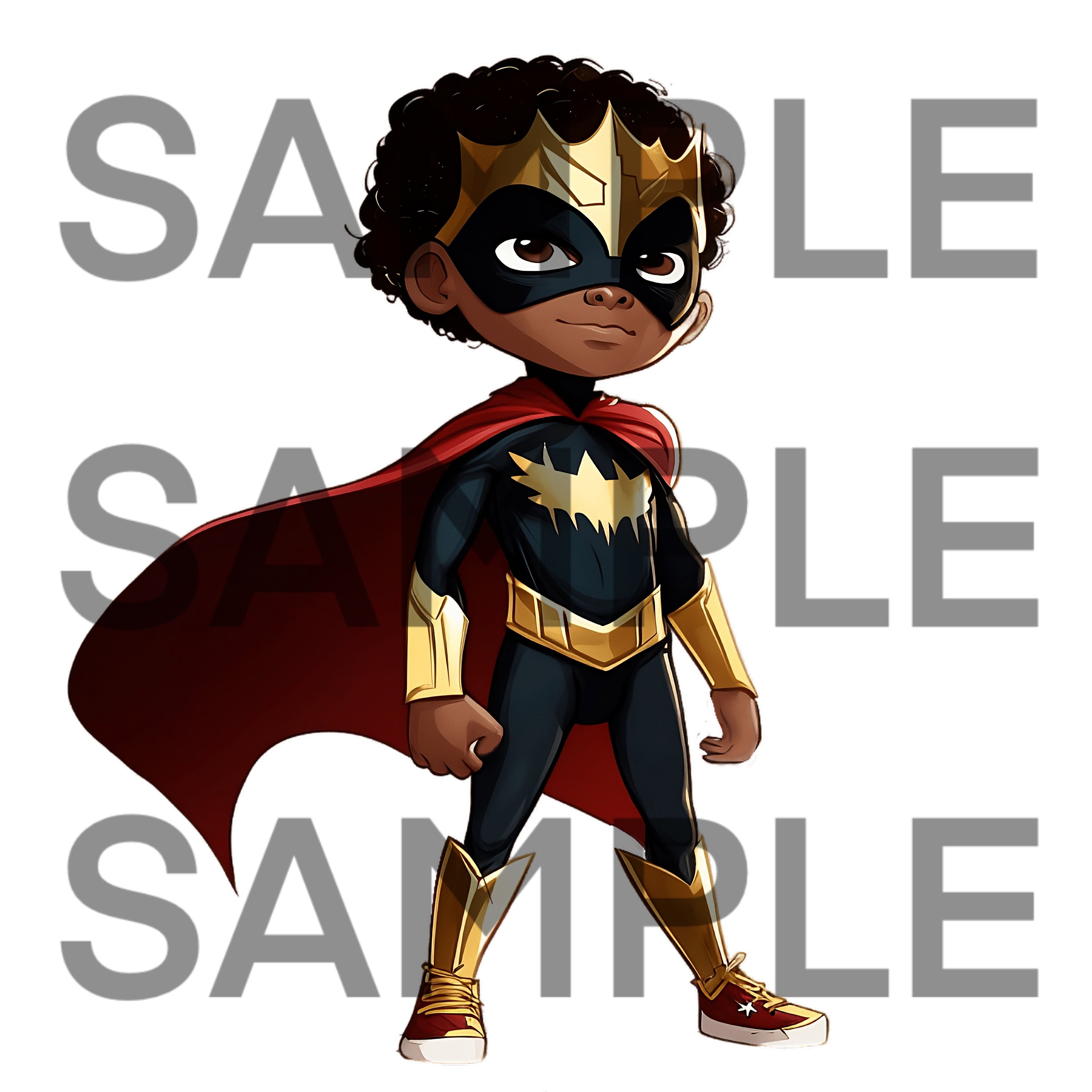 Black Boy Clipart, Black Superhero Png, Superhero Kid Clipart, African ...