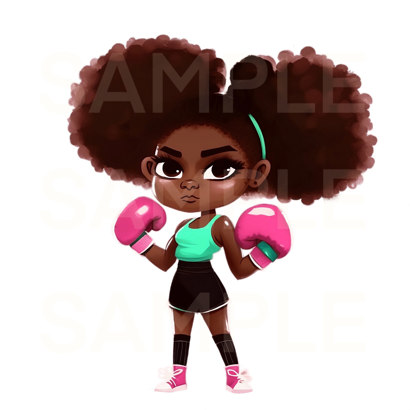 Black Woman Boxing Png, African American Boxing Png, Transparent ...