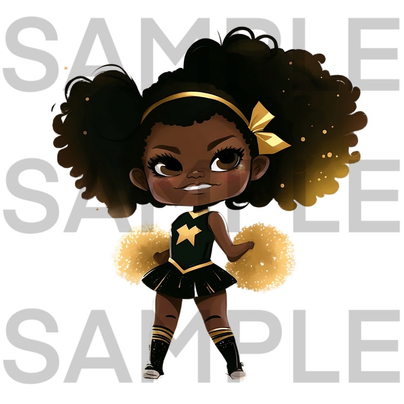 Black Girl Clipart, Cheerleader Clipart Download, Black Girl Png ...