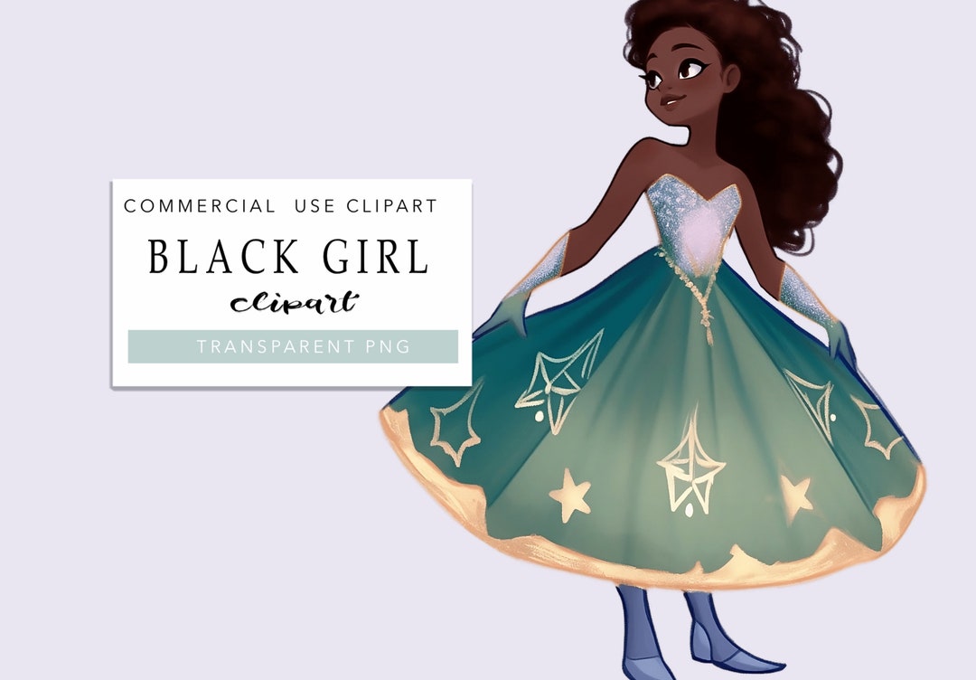 Black Chibi Princess Png, Black Queen Png, African American Princess ...