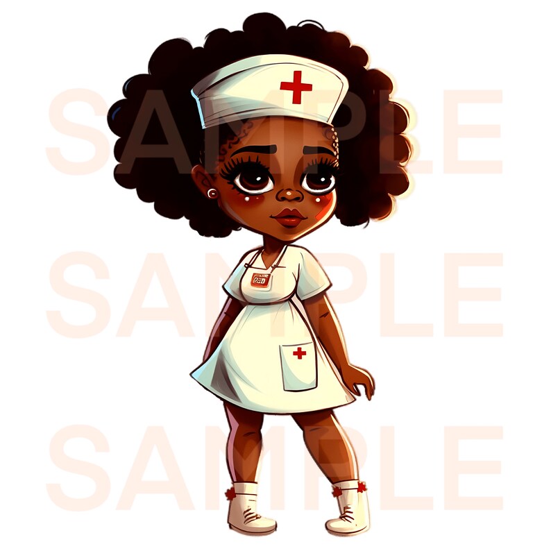 Black Nurse Png, Black Woman Nurse Sublimation, Nurse Dar Skin, Nurse ...