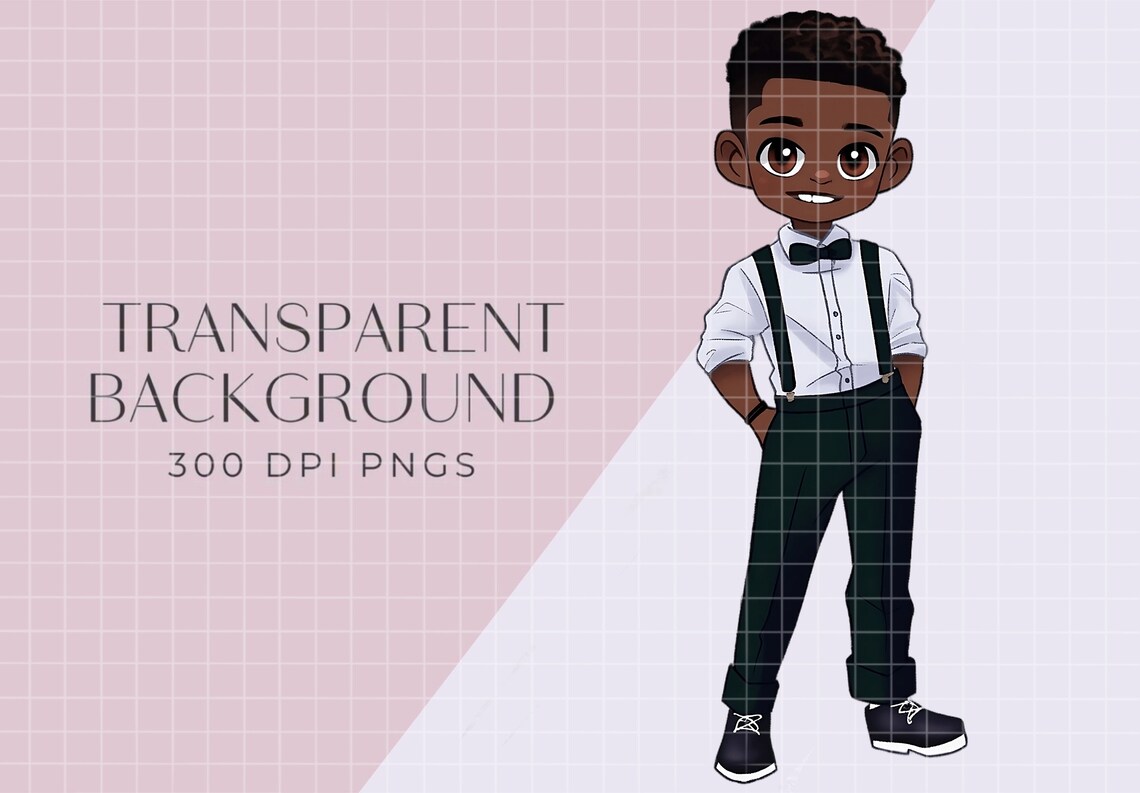 Black Boy Png, Black Boy Suit Png, Chibi Black Boy Png, Black Boy ...