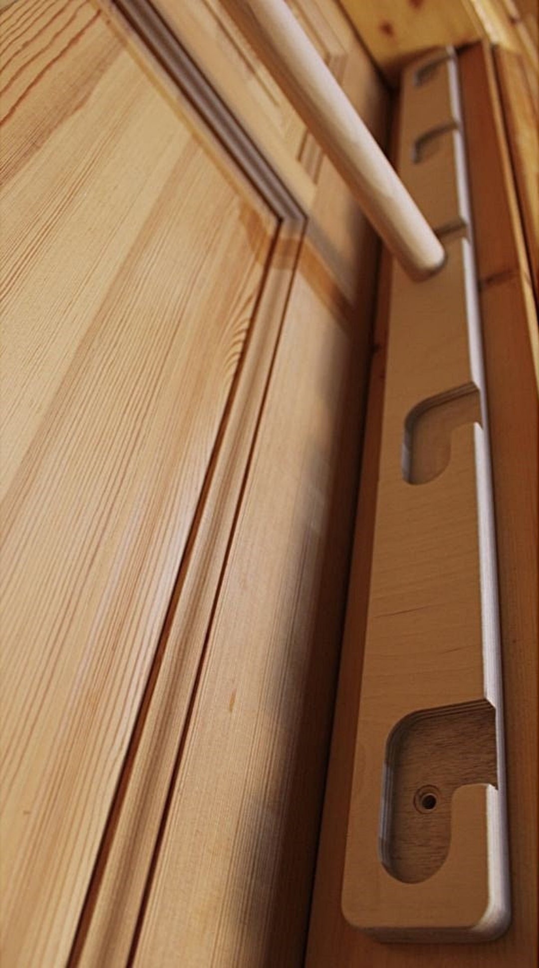 Wooden Pull-up Bar in the Doorway, in the Door Frame, Non-spreading 5 ...