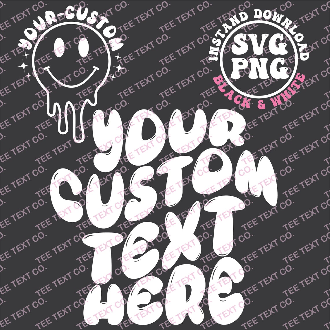 Custom Wavy Text Png Svg Custom Wavy Font Custom Wavy - Etsy