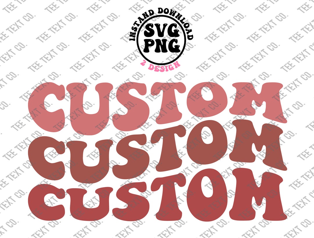 Letras onduladas personalizadas SVG PNG, letras onduladas apiladas de ...