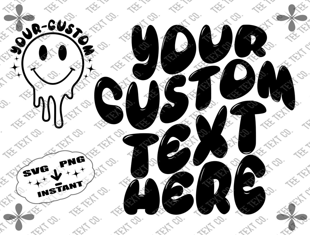 Custom Wavy Text Png Svg Custom Wavy Font Custom Wavy - Etsy