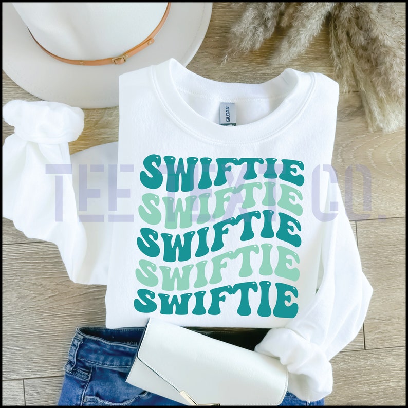 Swiftie Svg, Green Swiftie Png, Wavy Letters Retro SVG, in My Swiftie ...