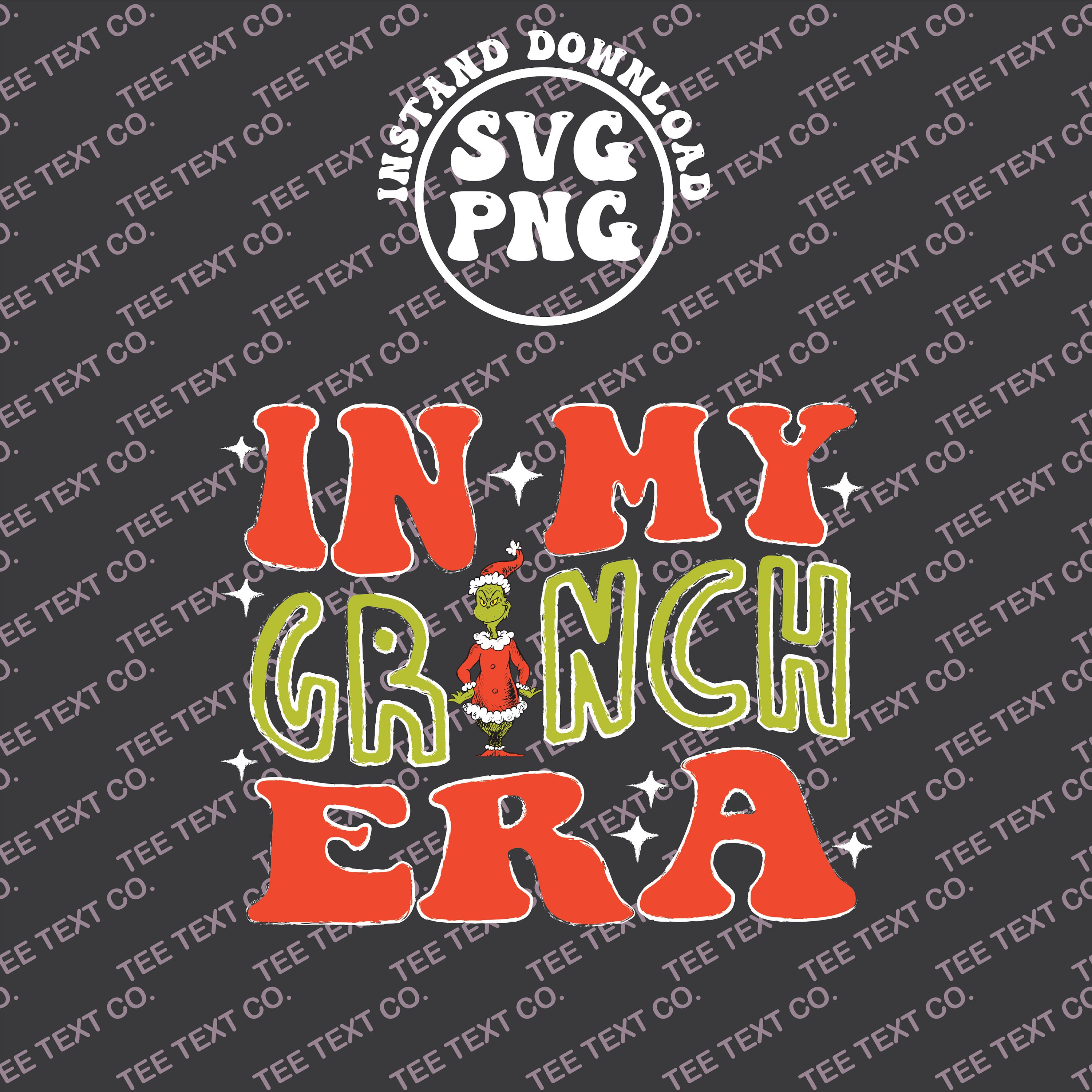 In My Grinch Era Png, Grinch Era Png, Christmas Png, Retro Christmas ...