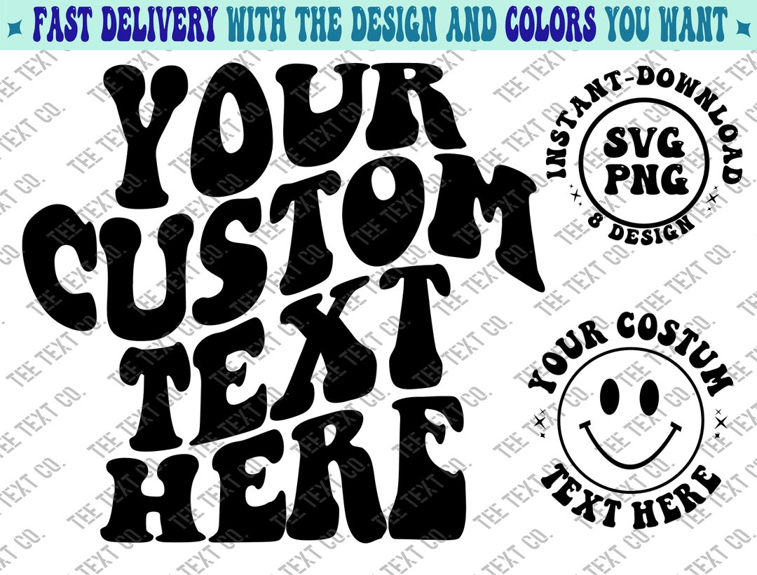 Your Custom Wavy Text Png Svg, Custom Wavy Font, Letters Svg, Custom ...