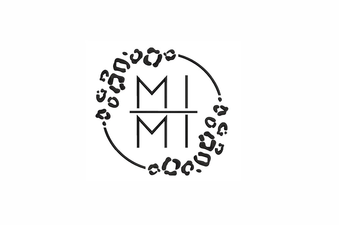 Mimi Machine Embroidery Design. 7 Sizes. Leopard Mimi Frame Embroidery ...