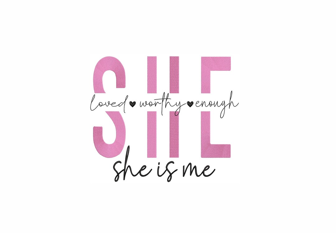 She is Me Machine Embroidery Design. 6 Sizes. Christian Embroidery ...