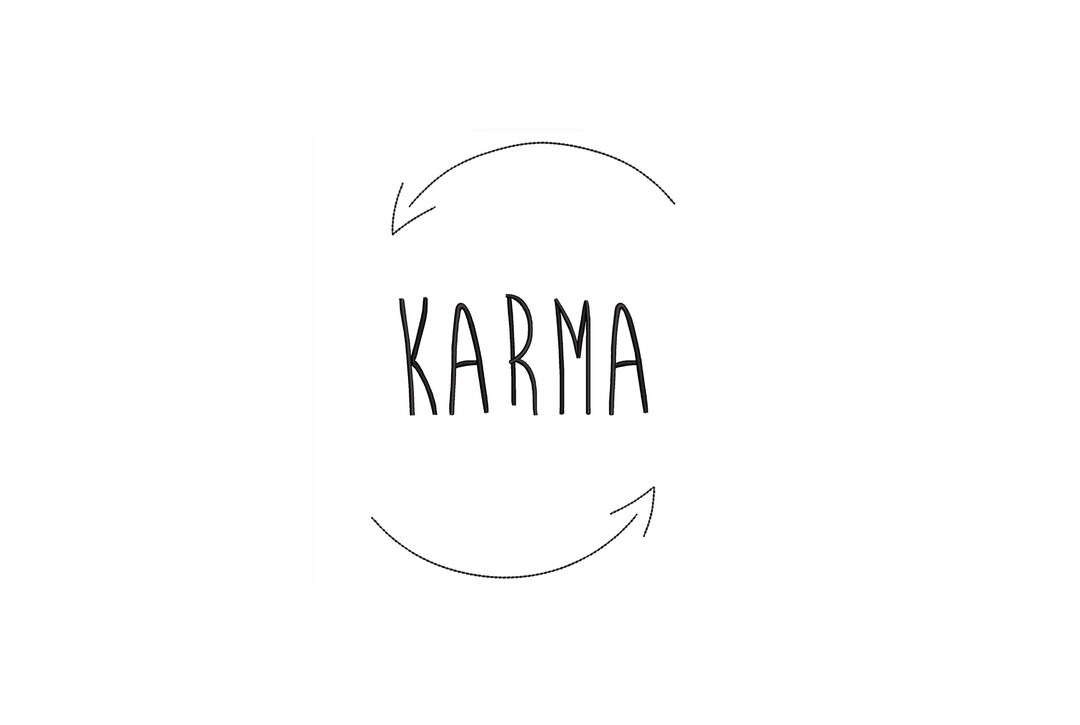 Karma Machine Embroidery Design. 5 Sizes. Digital Embroidery Design ...