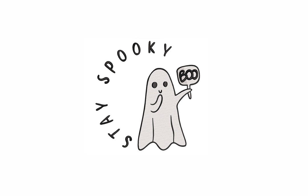 Stay Spooky Machine Embroidery Design. 4 Sizes. Boo Embroidery Design ...