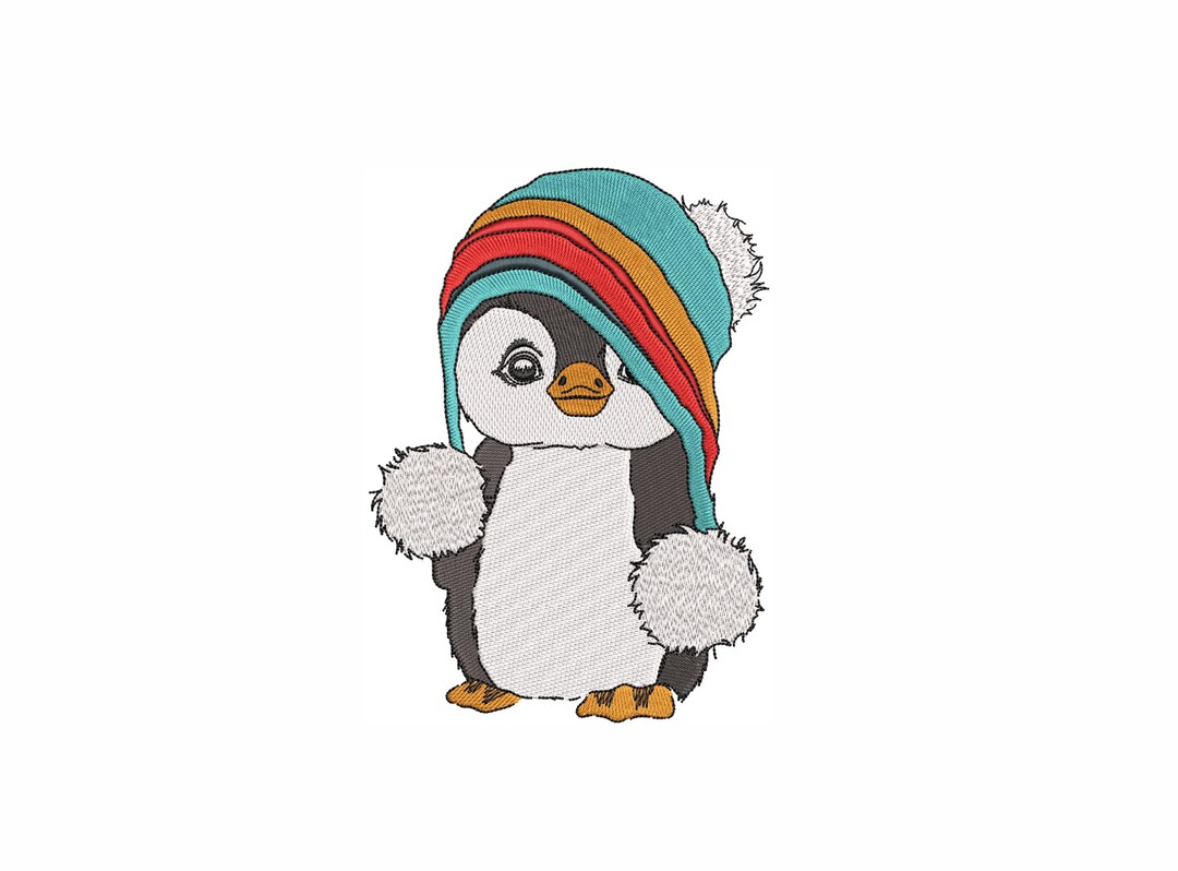 Penguin Machine Embroidery Design. 4 Sizes. Winter Animals Embroidery ...
